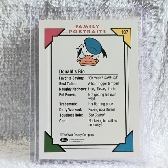 Disney | Toys | 52 Mint 992 Disney Collectors Donald Family Portraits ...